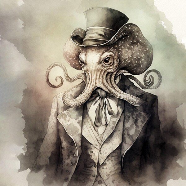 Fancy Octopus - Etsy