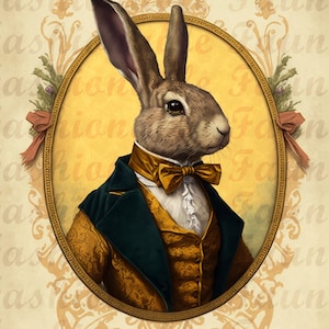 Gentleman Rabbit in Fancy Clothing, Well-dressed Rabbit, Elegant Easter ...