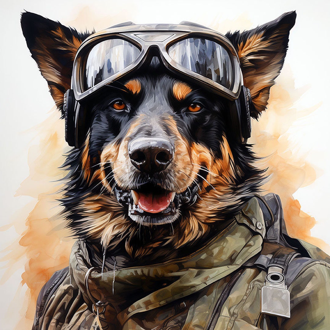 Ruff Pup Biker Dog in Leather and Shades, Rowdy Motorcycle K-9, See You ...