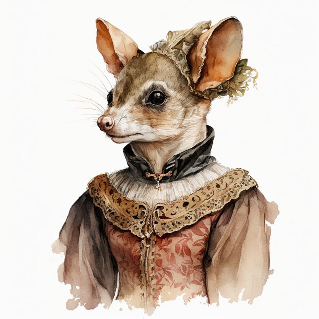 Mouse in Fancy Clothing, Elegant Vintage Mouse Art, Cute Pet Mouse ...