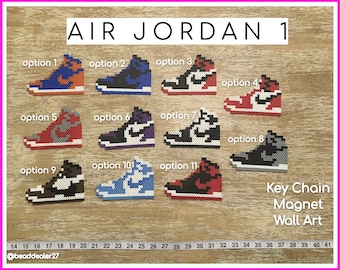 Air Jordan 4 - Bead Sprites - Wall Art / Key Chain / Magnet - Pixel ...