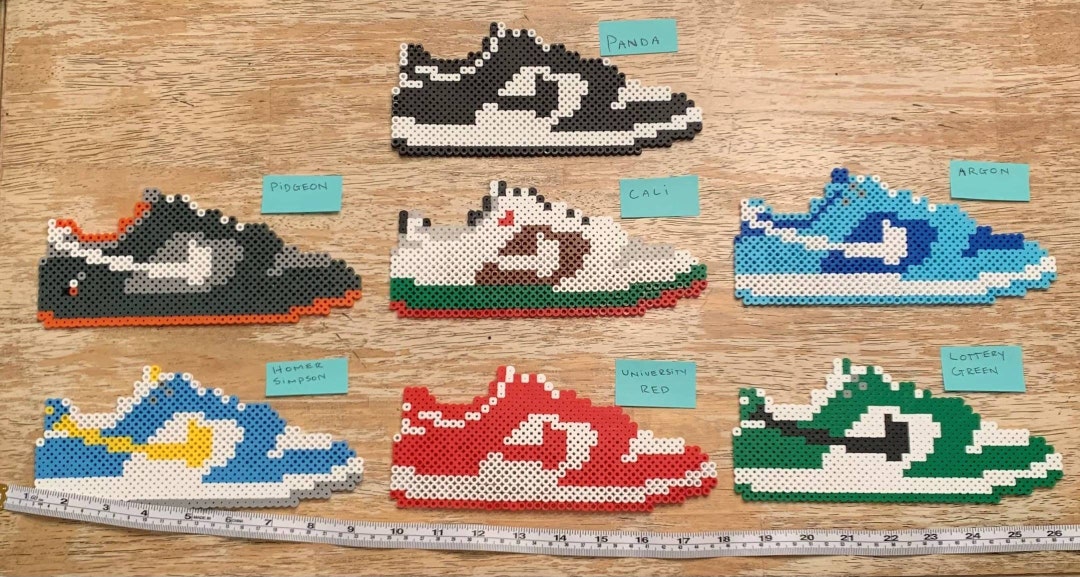Nike Dunk Low - Bead Sprite - Wall Art / Magnet / Key Chain - Pixel ...