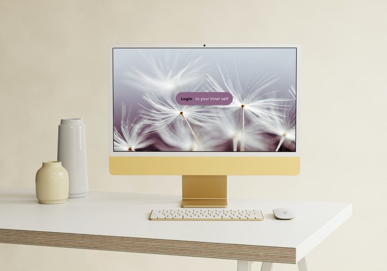 Desktop Wallpaper Computer Screen Saver Grey Dandelion Photographic - Etsy