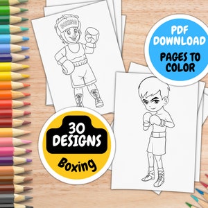 Boxing Coloring Pages for Kids Ages 4-8 by Inkhorse Publishing | Kids ...