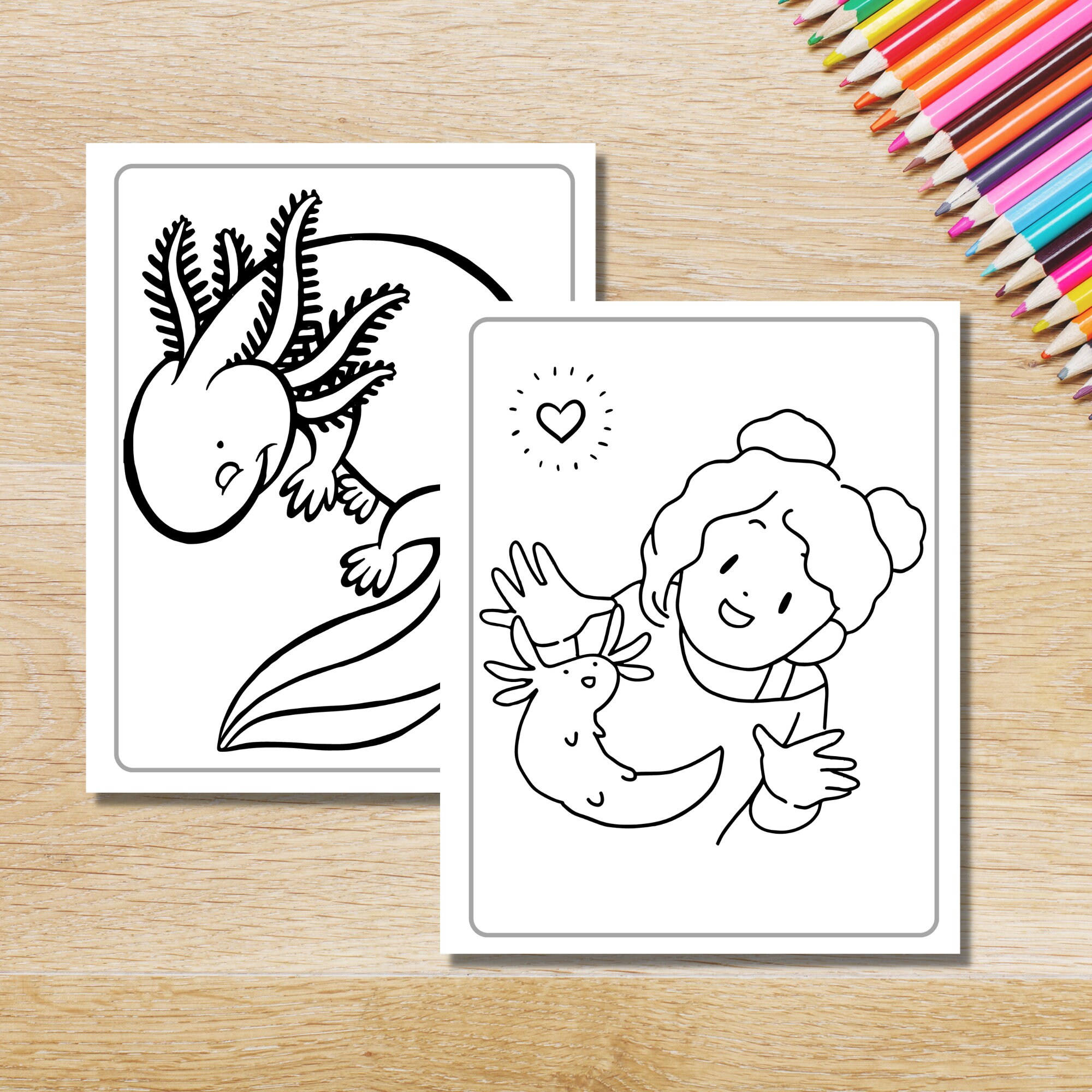 Axolotl Coloring Pages for Kids Ages 4-12 | Printable Coloring Book ...