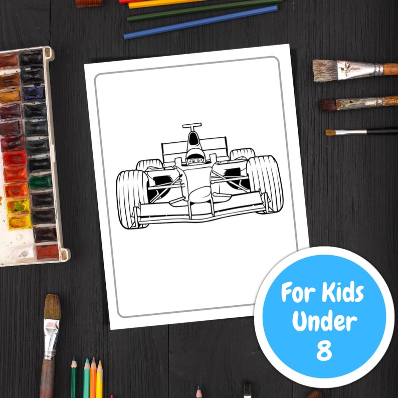 Formula One Coloring Pages for Kids Printable Coloring Book - Etsy