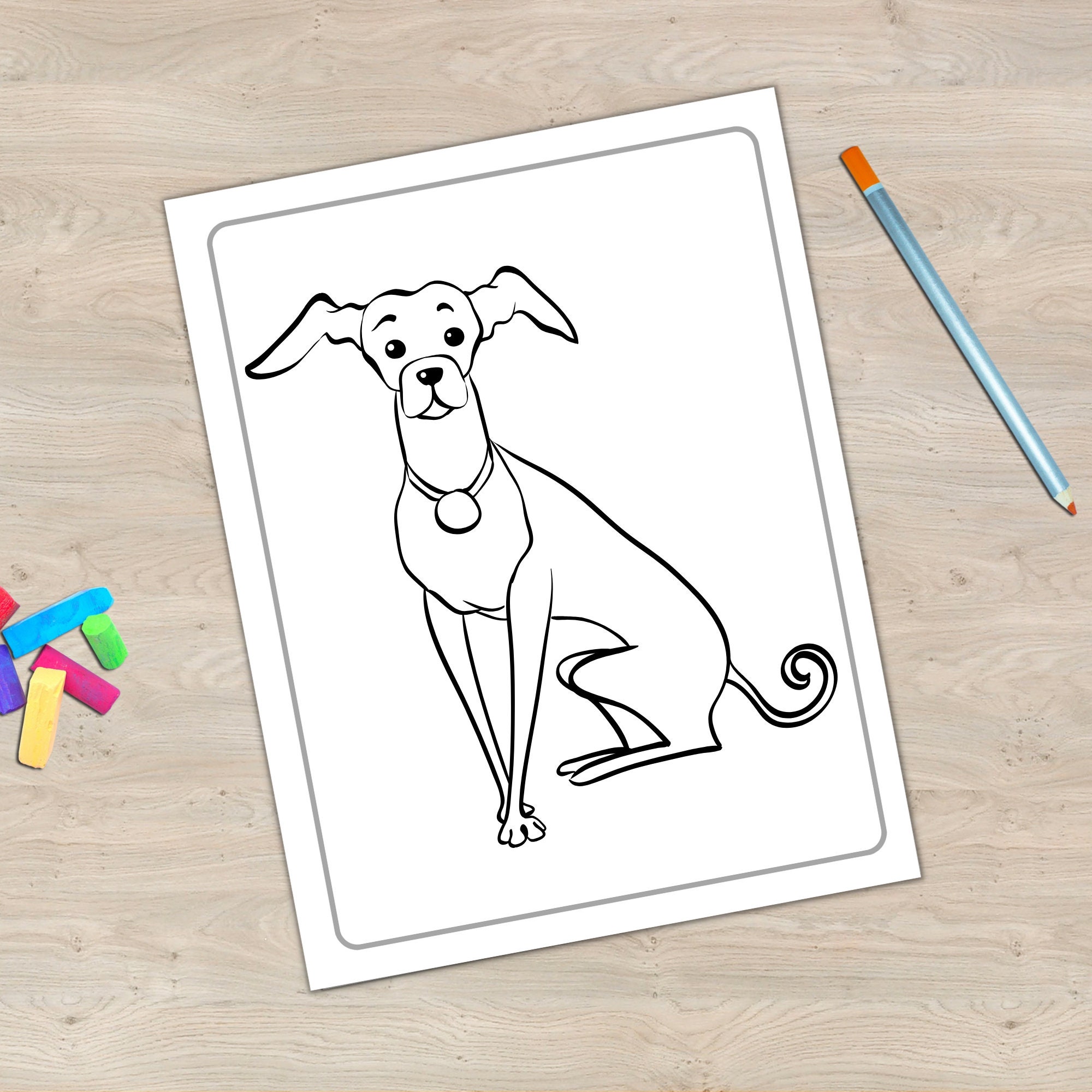 Greyhound Coloring Pages for Kids Ages 4-8 by Inkhorse Publishing ...
