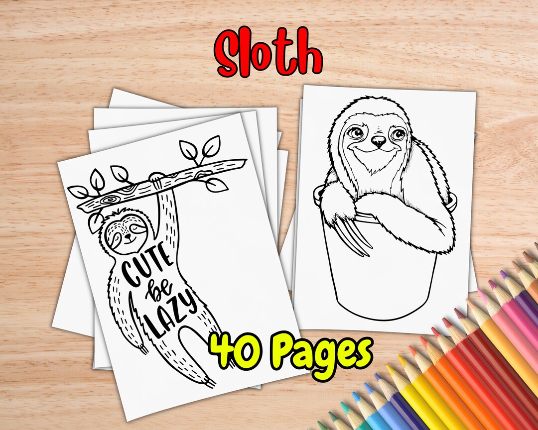 Sloth Coloring Pages for Kids Ages 8-12 by Inkhorse Publishing | Kids ...