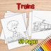 Trains Coloring Pages for Kids Ages 4-8 by Inkhorse Publishing | Kids ...