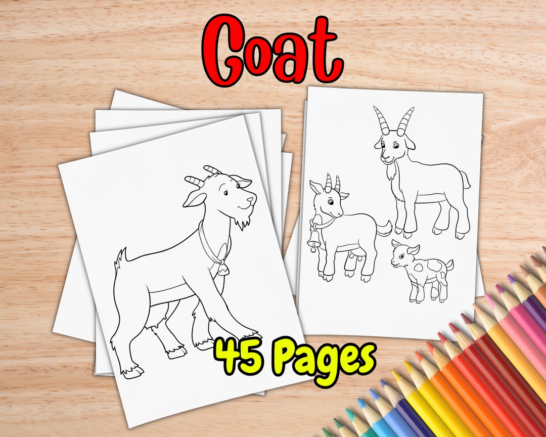 Goat Coloring Pages for Kids Ages 4-8 by Inkhorse Publishing | Kids ...