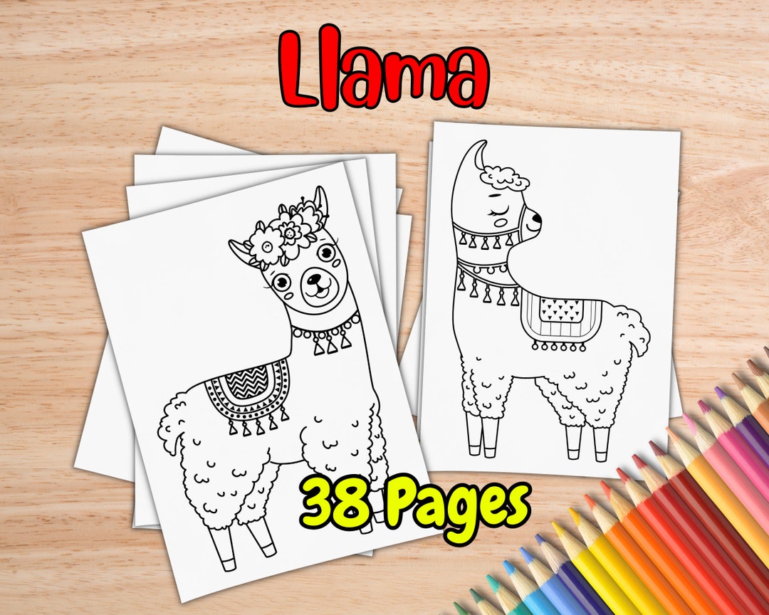Llama Coloring Pages for Kids Ages 4-8 by Inkhorse Publishing | Kids ...