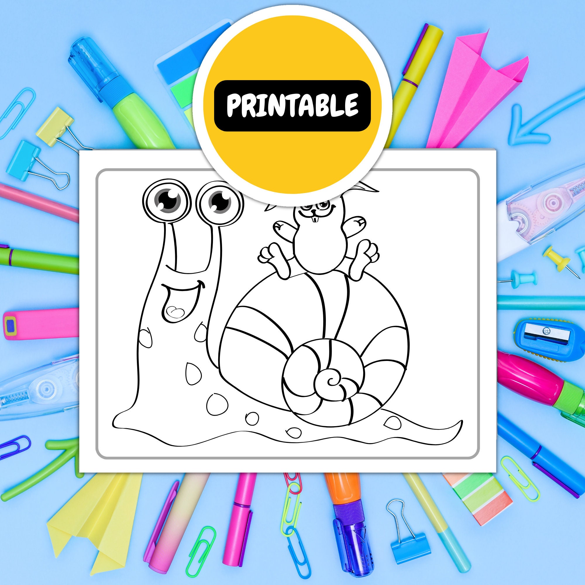 Snail Coloring Pages for Kids Ages 4-8 by Inkhorse Publishing | Kids ...