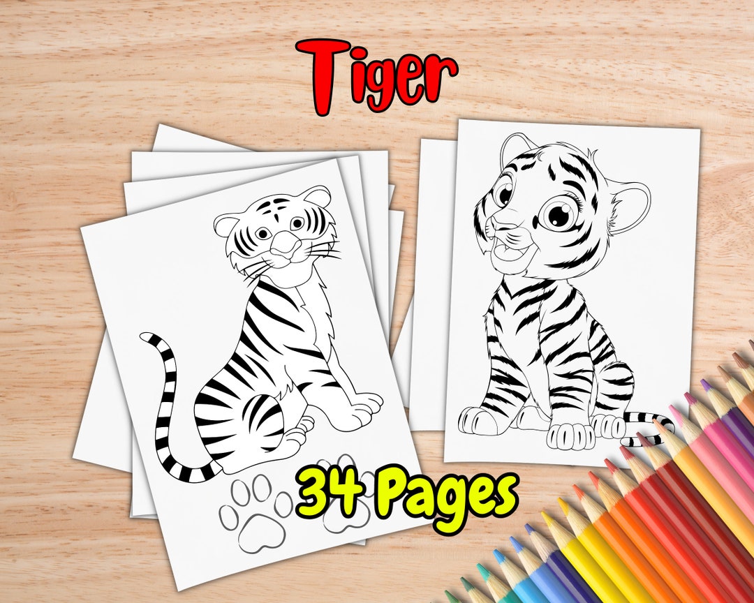 Tiger Coloring Pages for Kids Ages 4-8 by Inkhorse Publishing | Kids ...