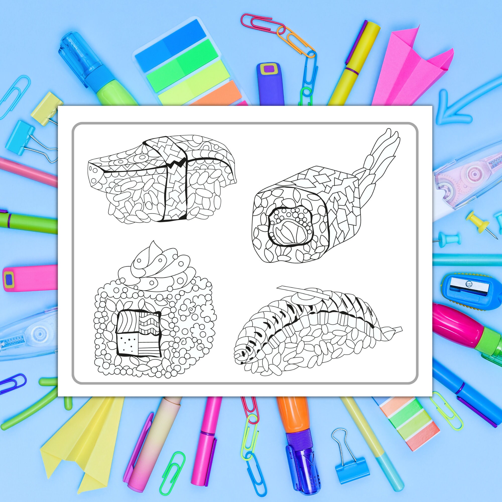 Asian Food Coloring Pages for Kids by Inkhorse Publishing | Kids ...