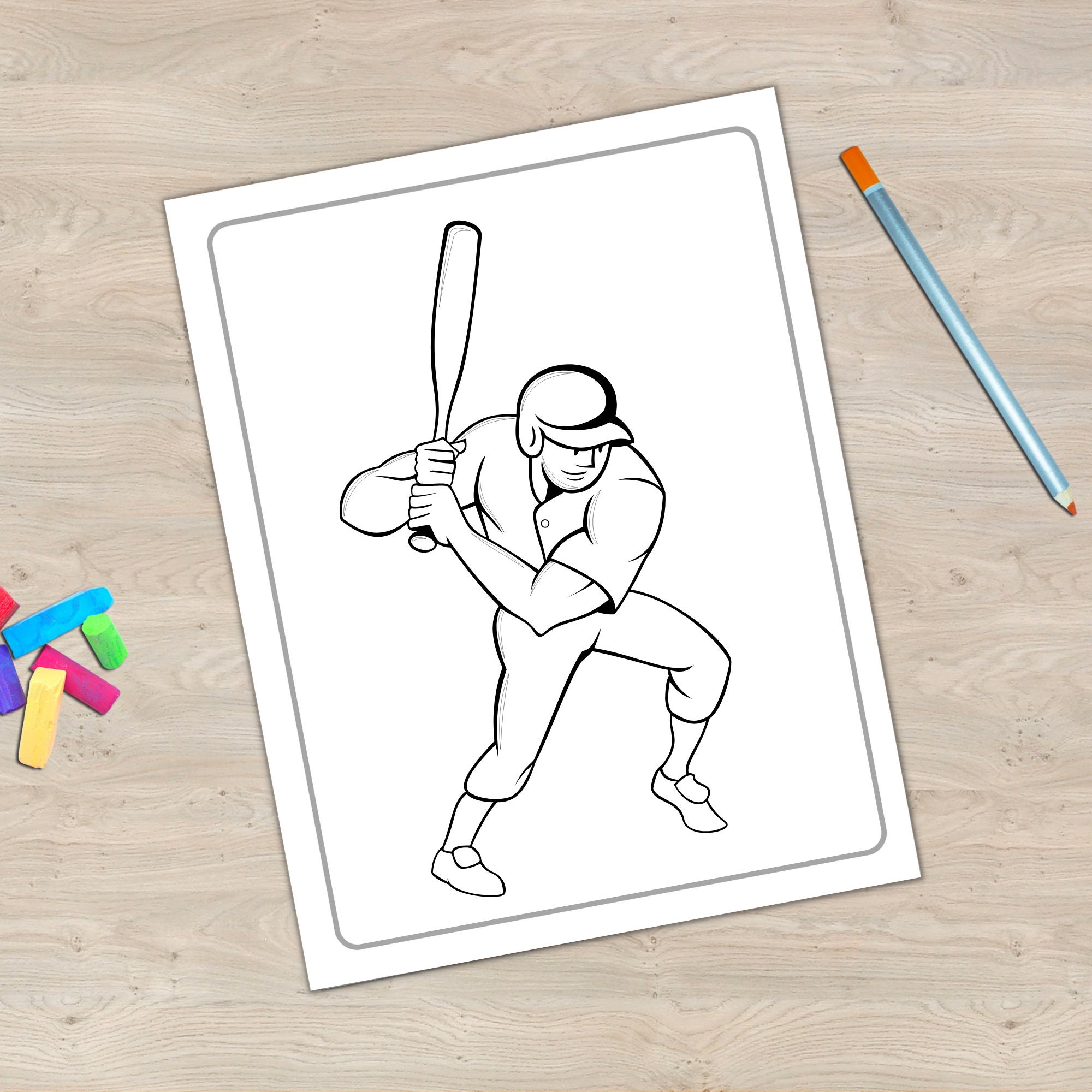 Baseball Coloring Pages for Kids Ages 4-8 | Printable Coloring Book ...