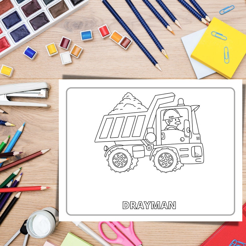 Community Helpers Coloring Pages for Kids Ages 4-8 by Inkhorse ...