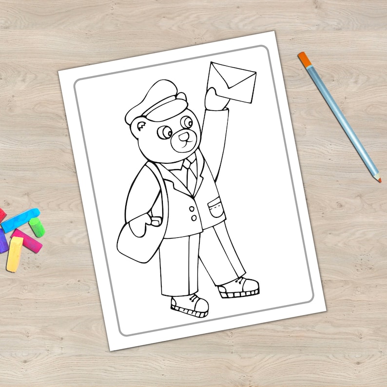 Post Office Coloring Pages for Kids Ages 4-8 by Inkhorse Publishing ...