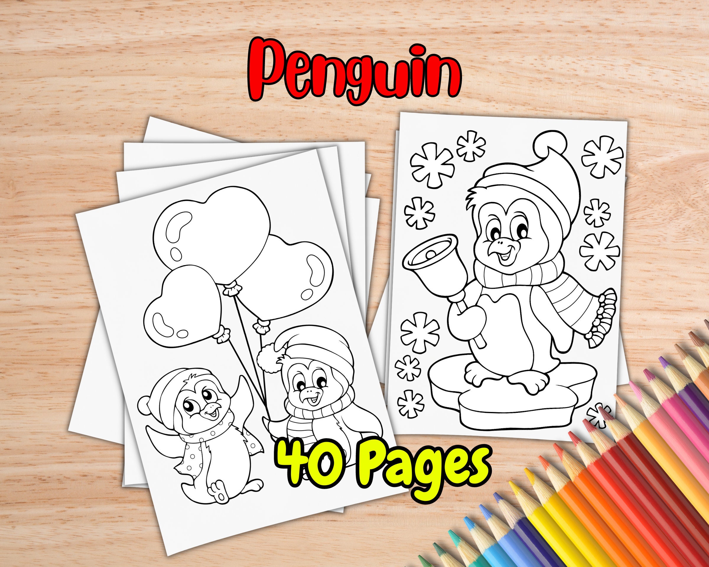 Penguin Coloring Pages for Kids Ages 4-8 by Inkhorse Publishing | Kids ...