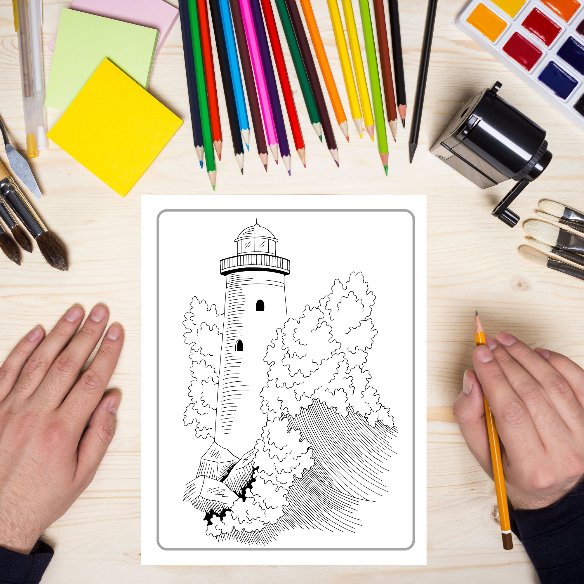 Lighthouse Coloring Pages for Kids Ages 3-8 by Inkhorse Publishing ...