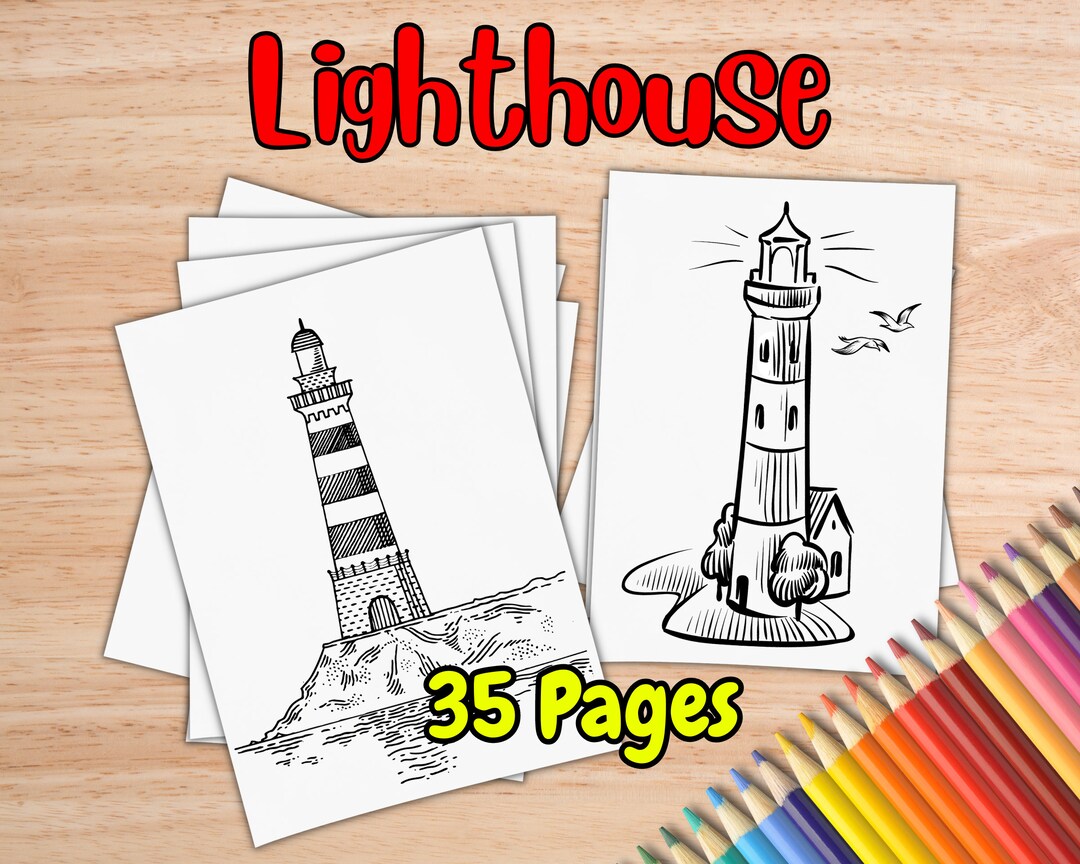 Lighthouse Coloring Pages for Kids Ages 3-8 by Inkhorse Publishing ...