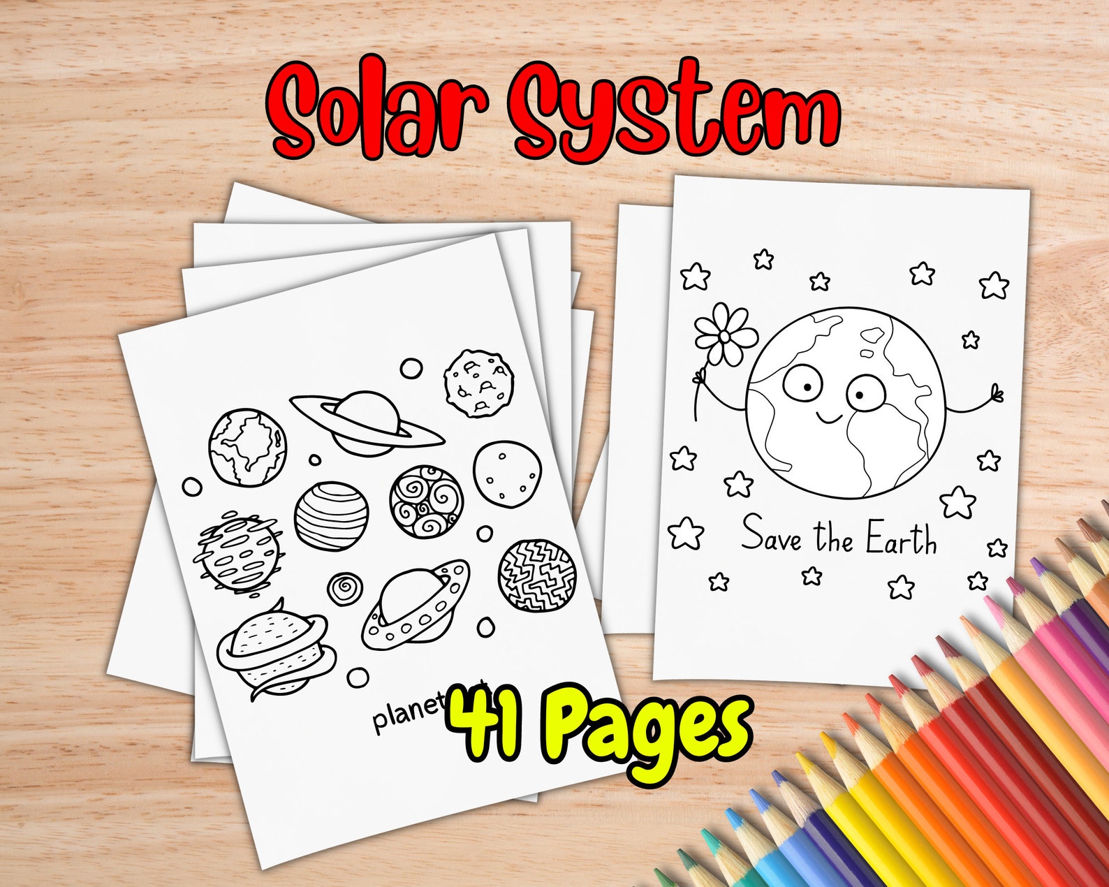 Solar System Coloring Pages for Kids Ages 4-8 by Inkhorse Publishing ...