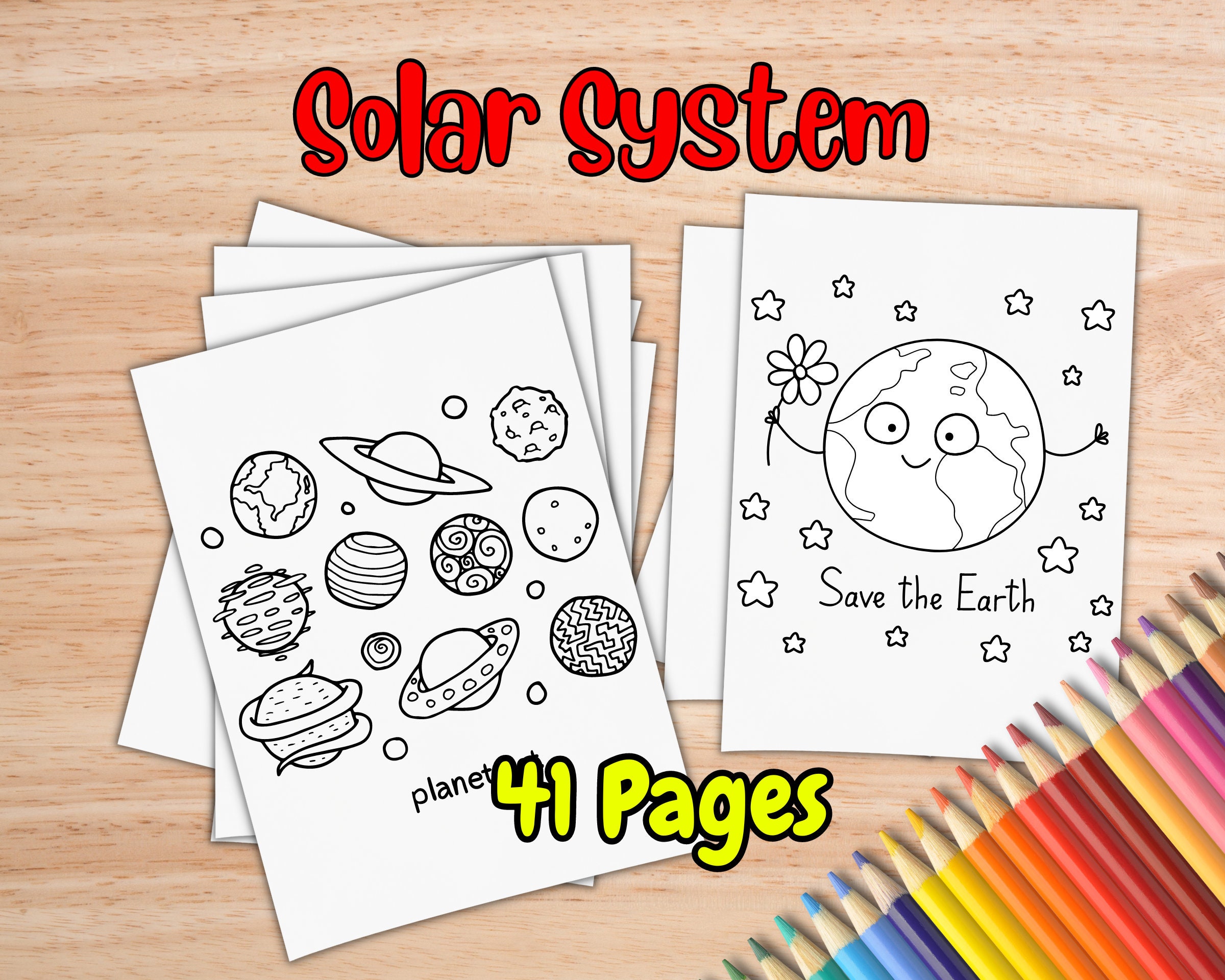 Solar System Coloring Pages for Kids Ages 4-8 by Inkhorse Publishing ...