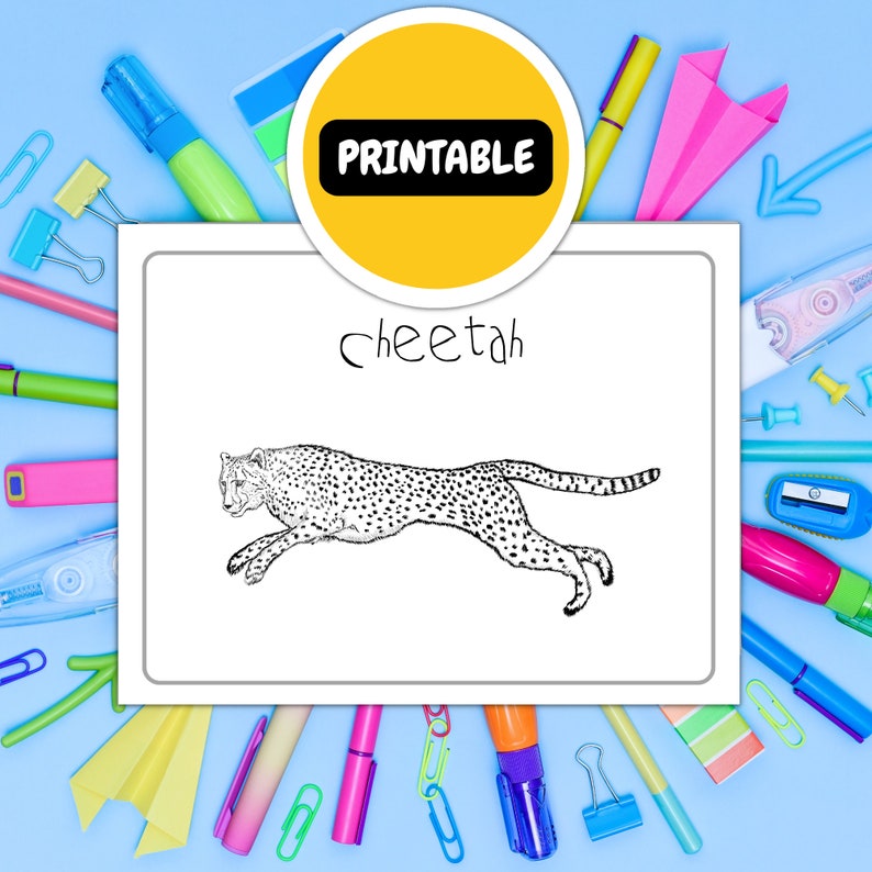Cheetah Coloring Pages for Kids Ages 4-8 by Inkhorse Publishing | Kids ...