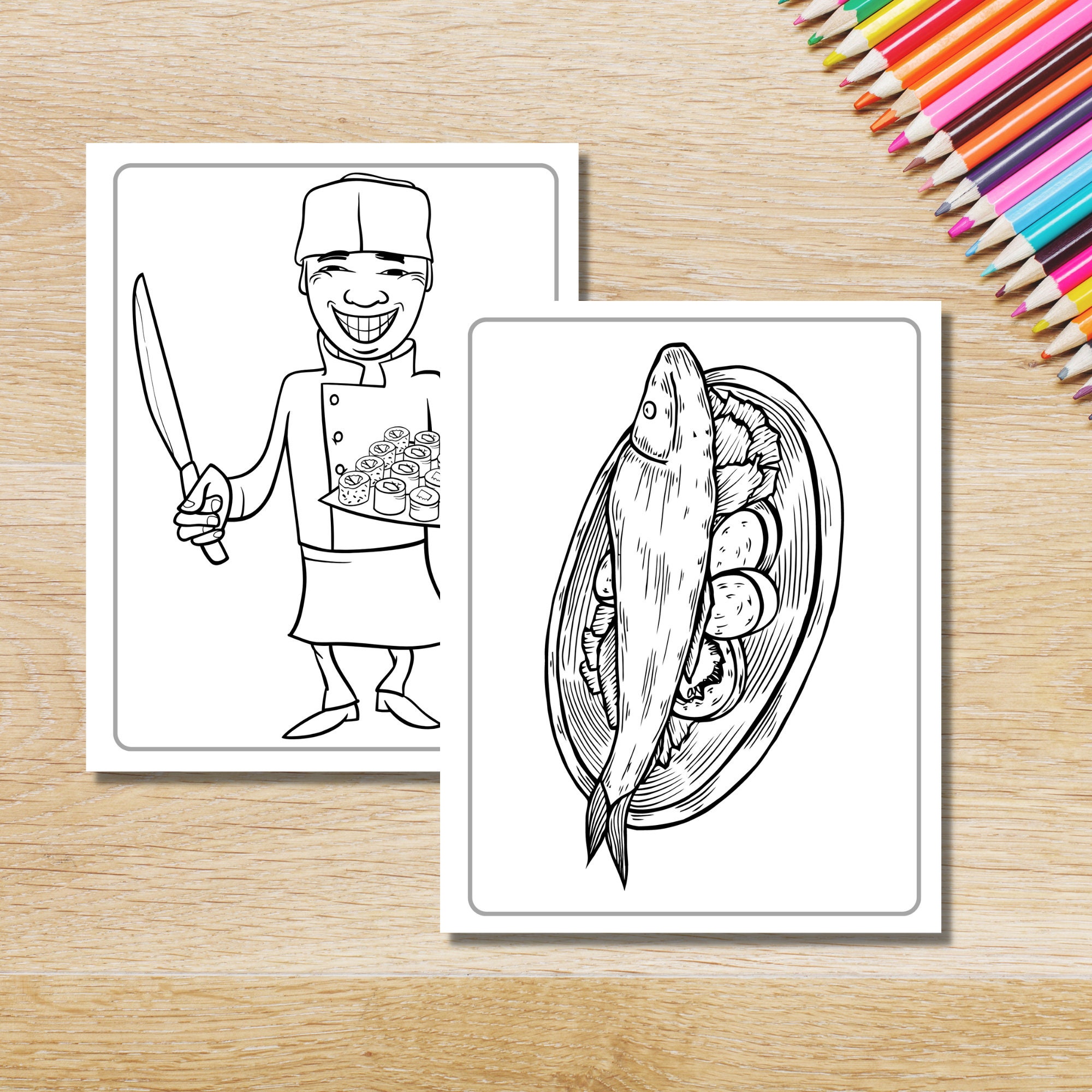 Asian Food Coloring Pages for Kids by Inkhorse Publishing Kids Coloring ...