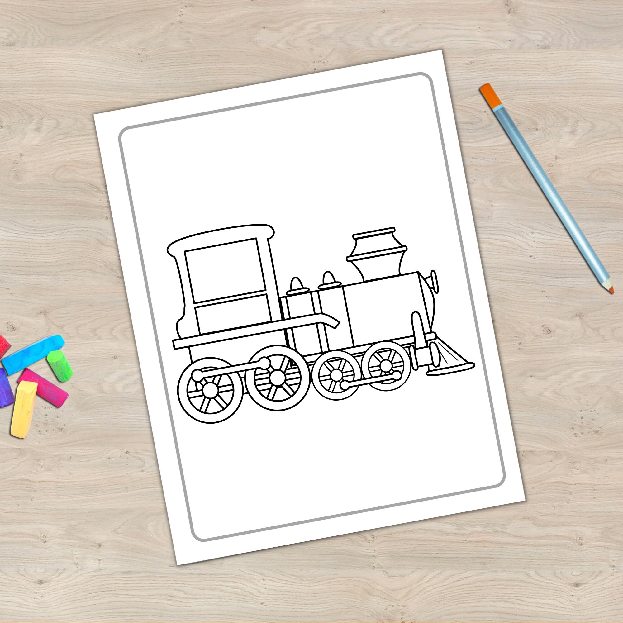 Trains Coloring Pages for Kids Ages 4-8 by Inkhorse Publishing | Kids ...