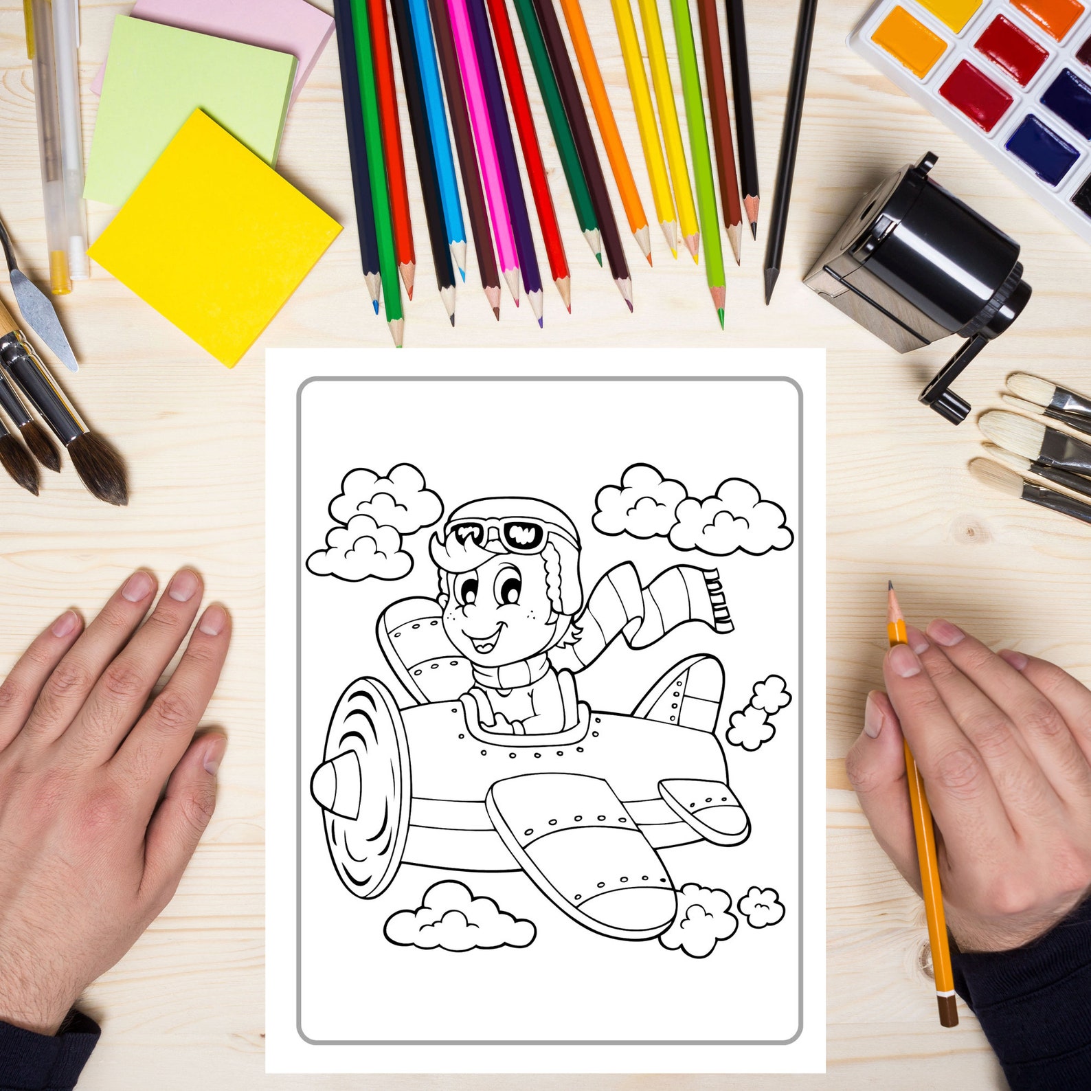 Aiplane Coloring Pages for Kids Ages 4-12 by Inkhorse Publishing | Kids ...
