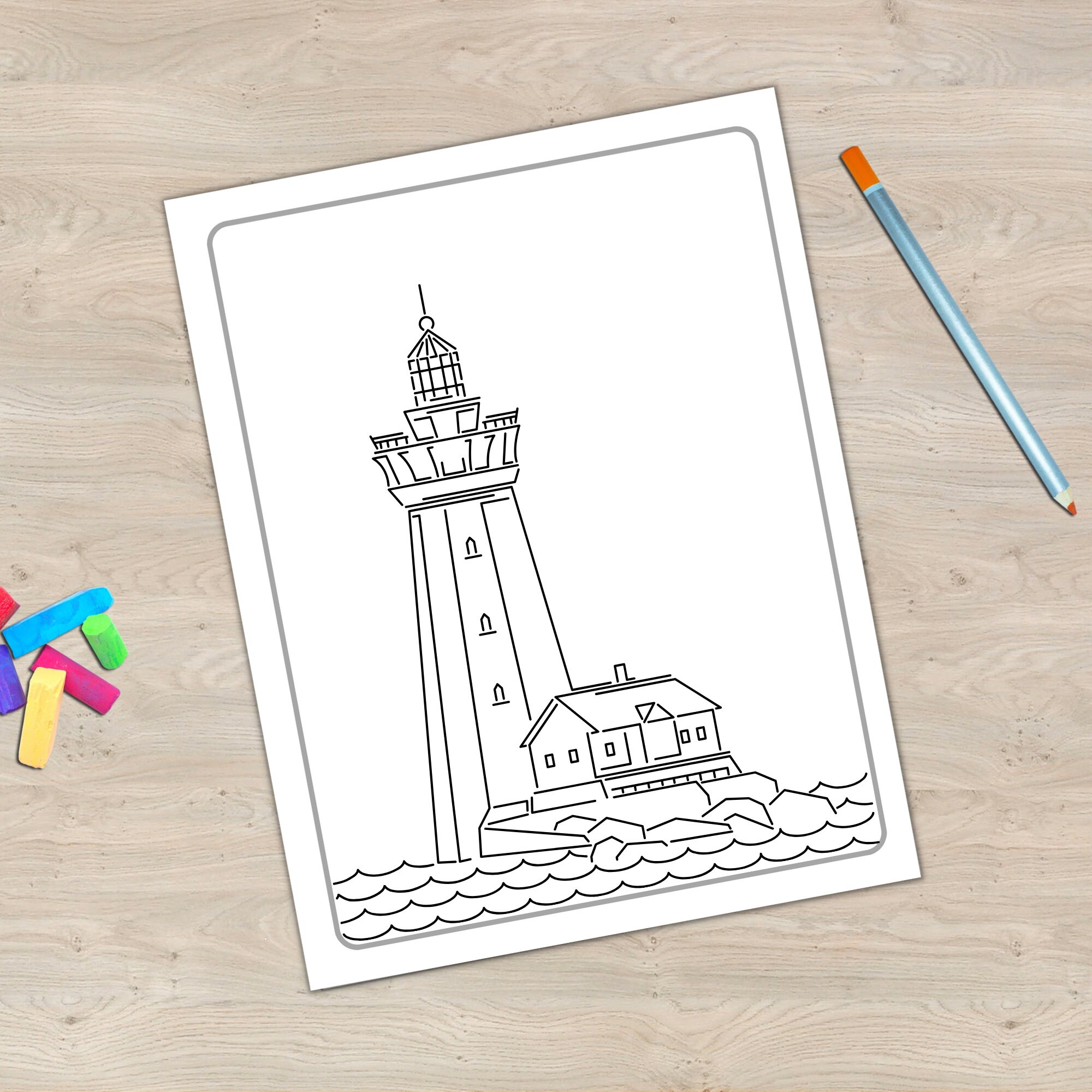 Lighthouse Coloring Pages for Kids Ages 3-8 by Inkhorse Publishing ...
