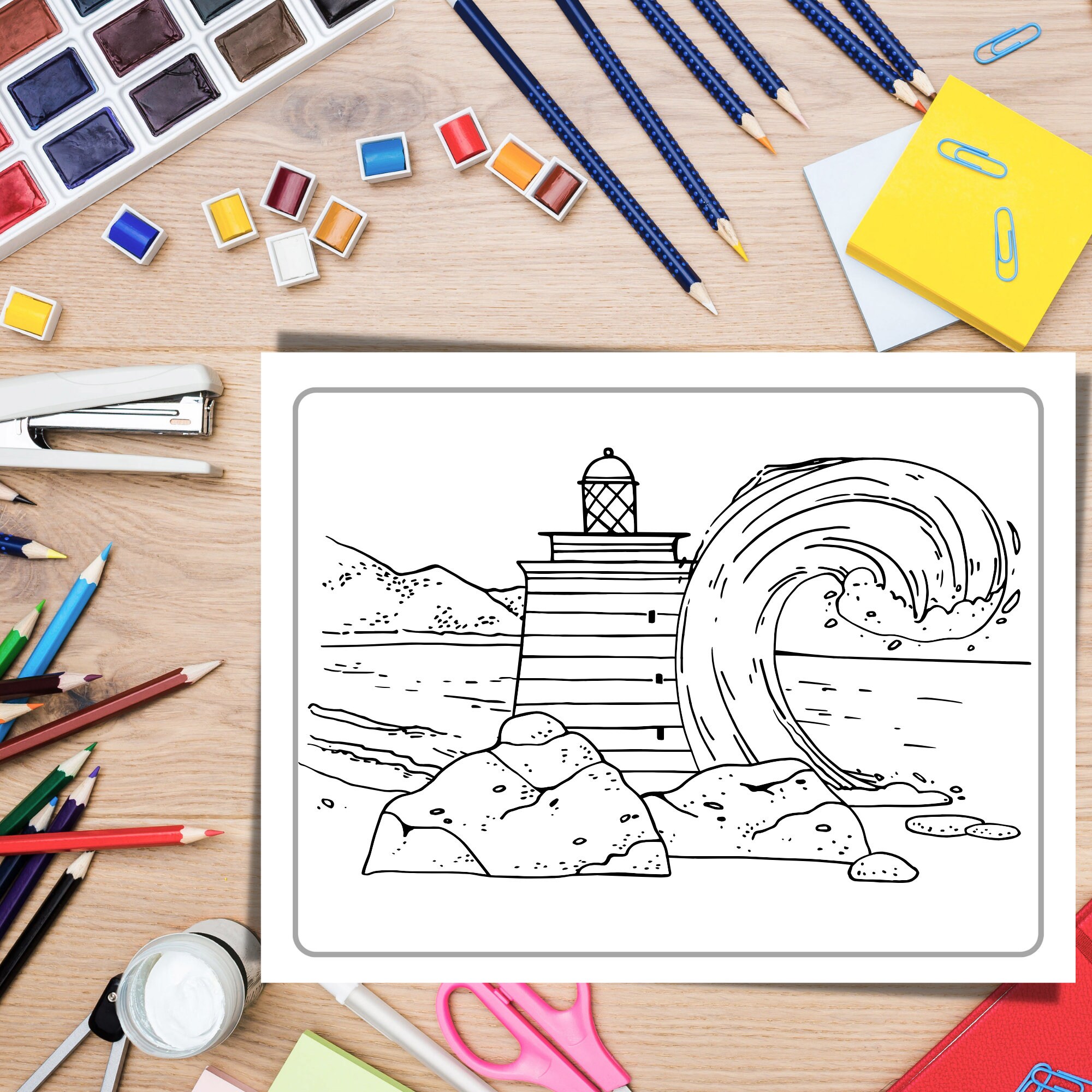 Lighthouse Coloring Pages for Kids Ages 3-8 by Inkhorse Publishing ...