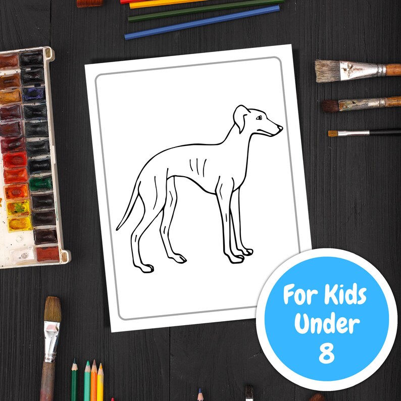Greyhound Coloring Pages for Kids Ages 4-8 by Inkhorse Publishing ...