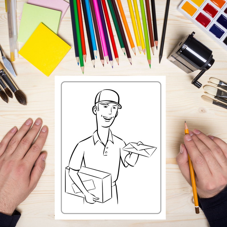 Post Office Coloring Pages for Kids Ages 4-8 by Inkhorse Publishing ...