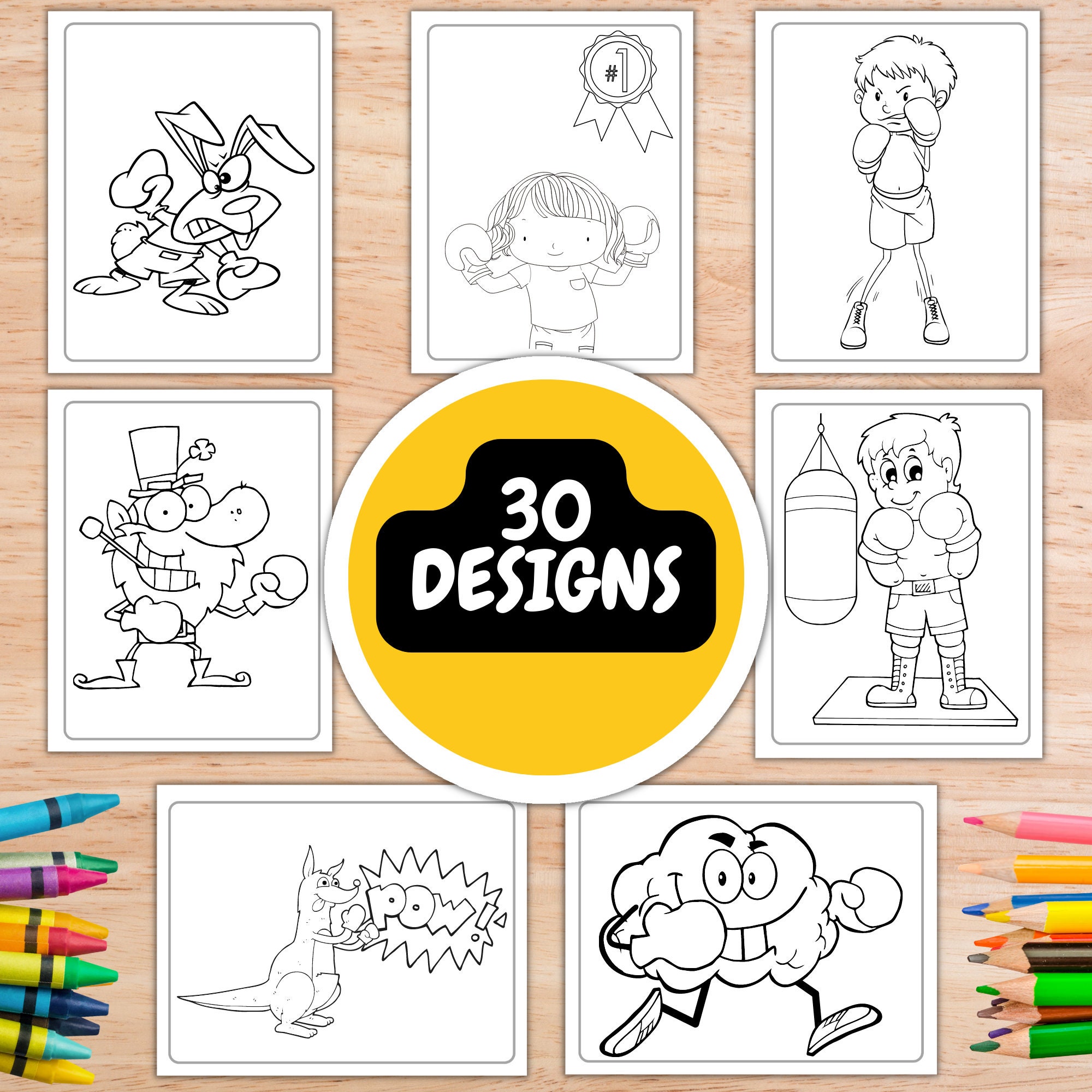 Boxing Coloring Pages for Kids Ages 4-8 by Inkhorse Publishing | Kids ...