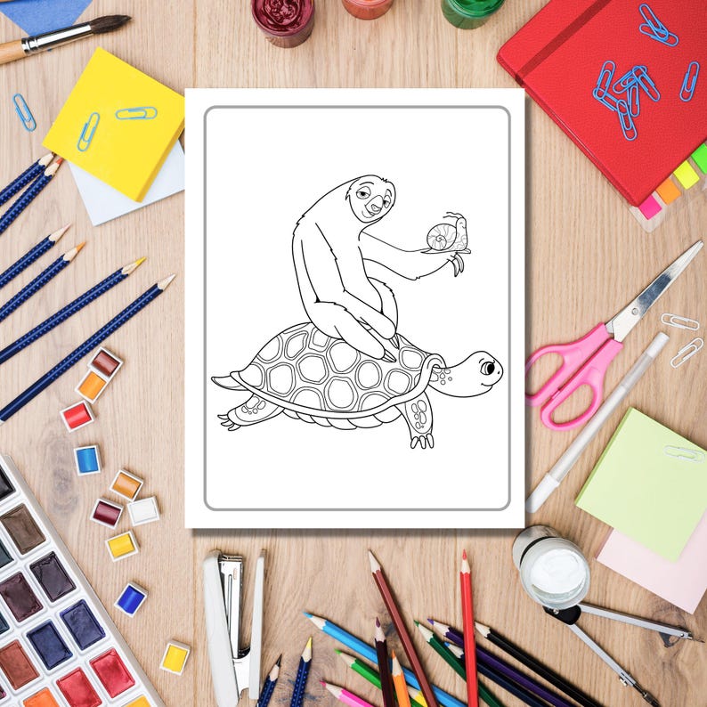Turtle Coloring Pages for Kids Ages 4-12 by Inkhorse Publishing Kids ...