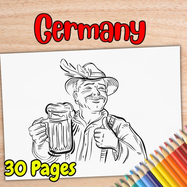 German Coloring Pages - Etsy