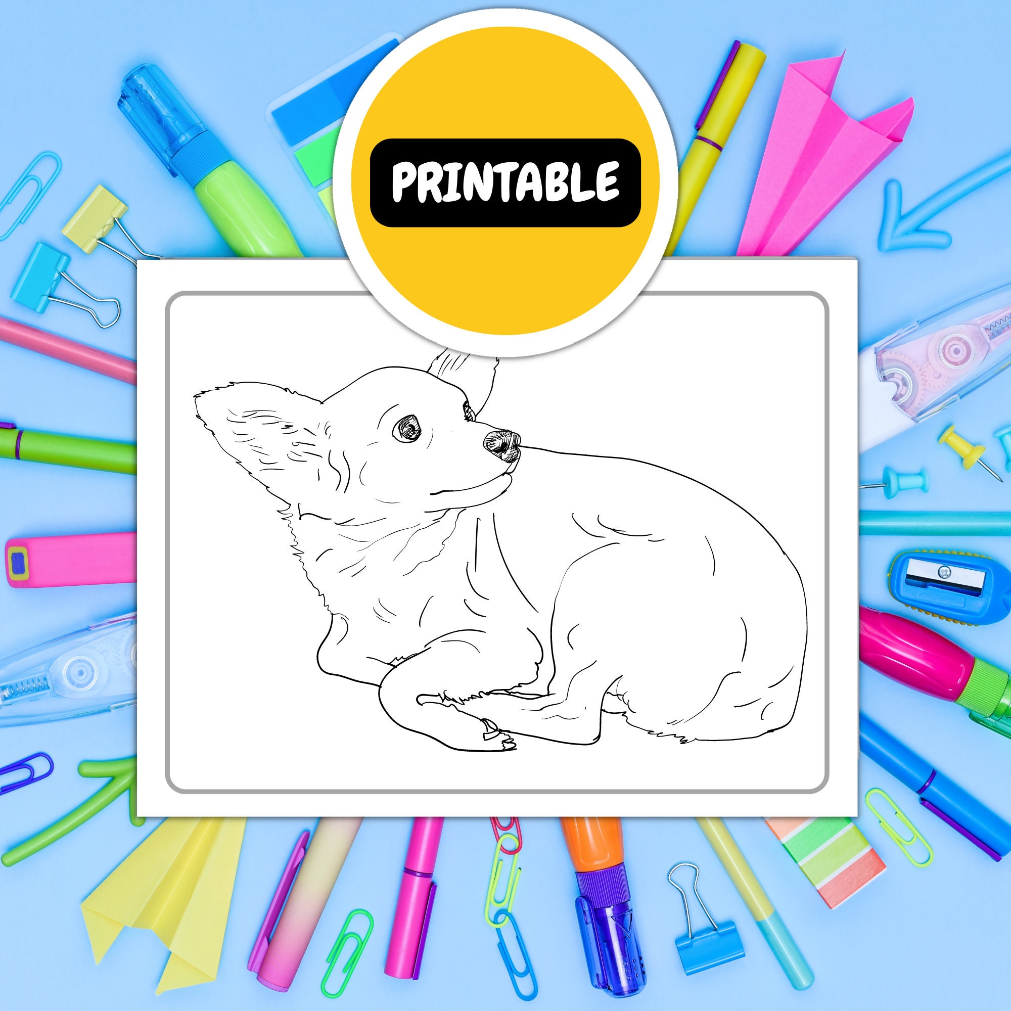 Chihuahua Coloring Pages for Kids Ages 4-12 by Inkhorse Publishing ...