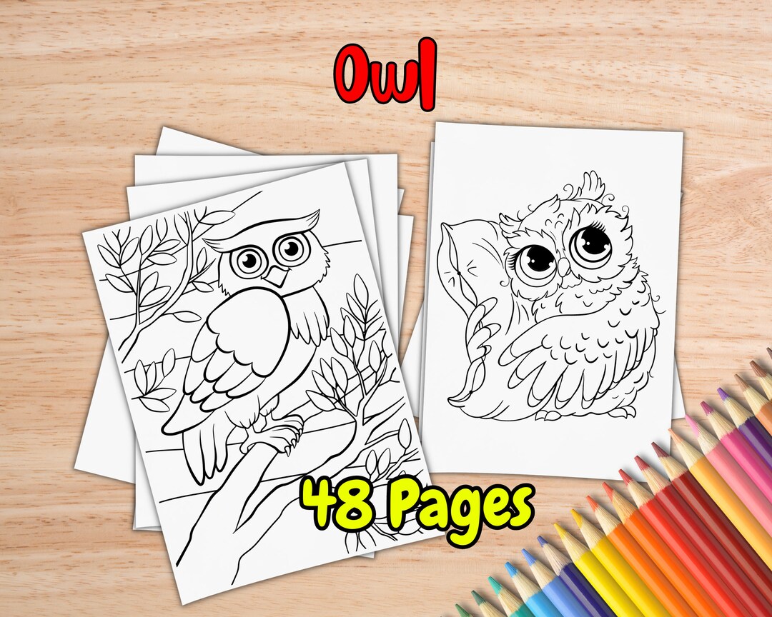 Owl Coloring Pages for Kids Ages 4-8 by Inkhorse Publishing | Kids ...