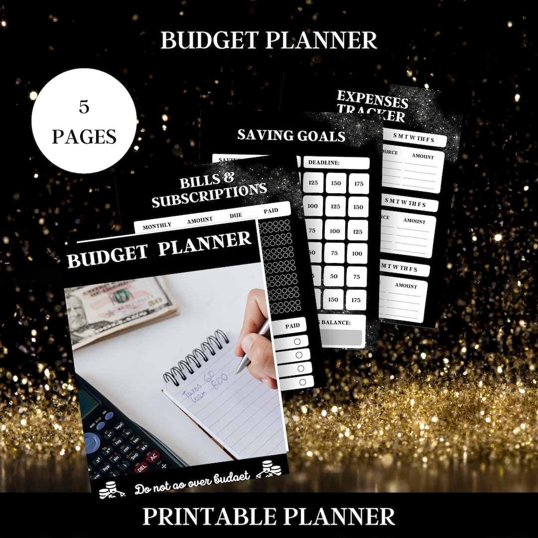 Printable Digital Budget Planner| Finance Planner| Income Trackers ...