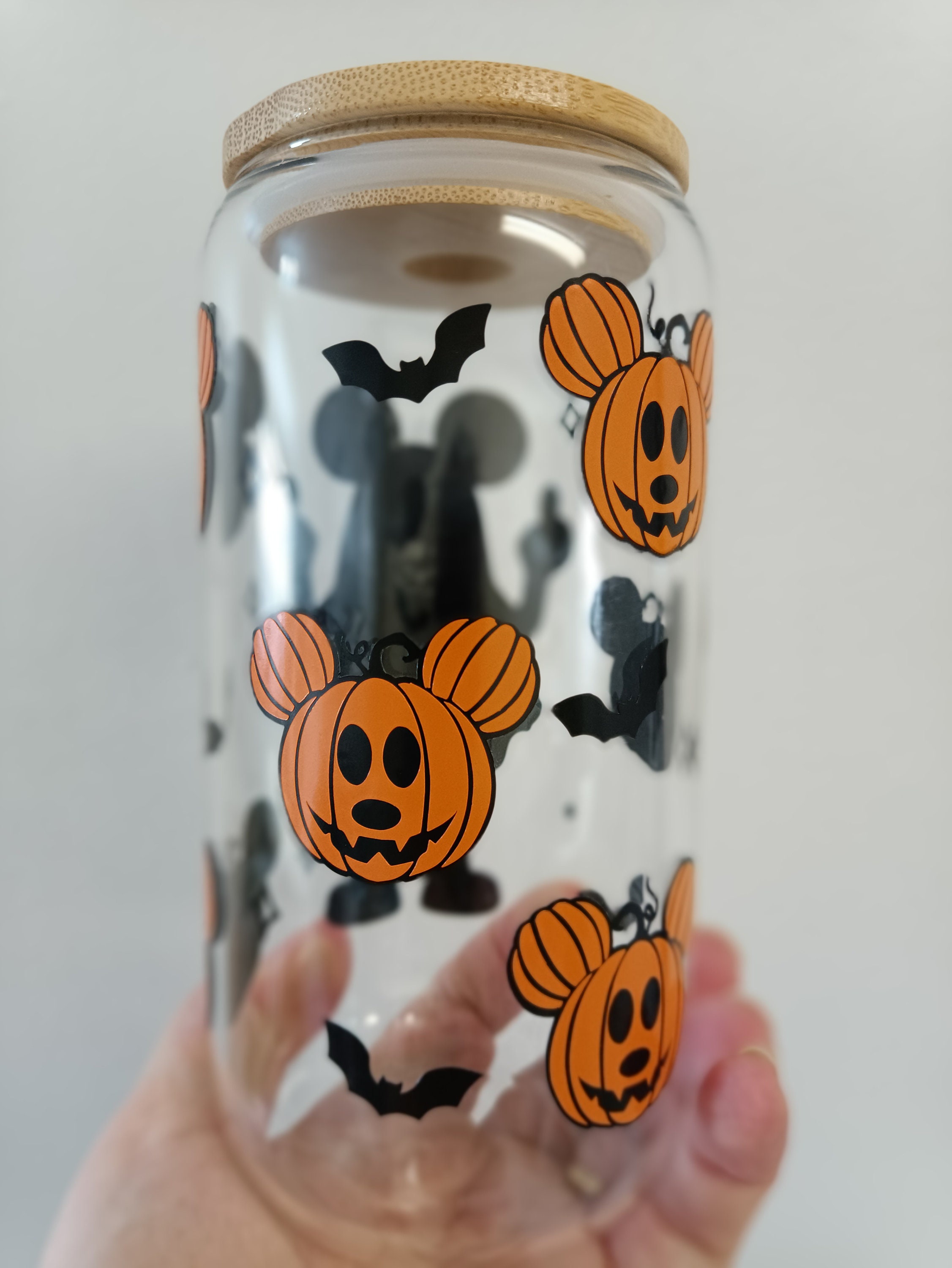 Cute Ghost Glass Can,halloween Ghost Cup, Fall Glass Can, Ghosties ...