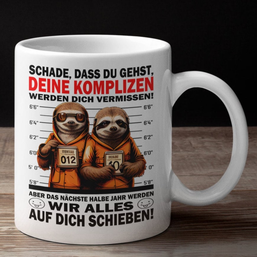 Abschiedsgeschenk Kollegen Schade dass du gehst deine Komplizen ...
