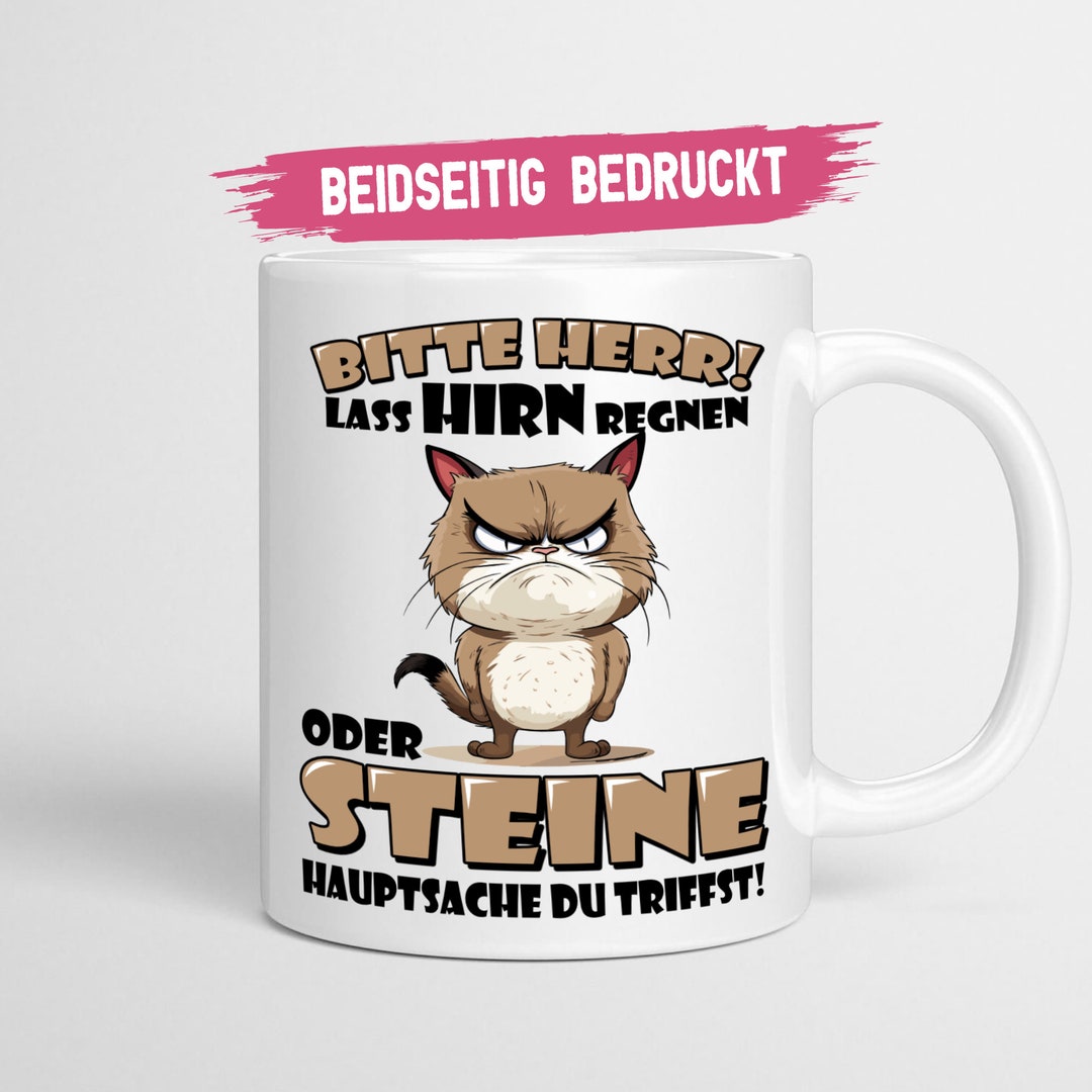 Colleague Gift Lord Let It Rain Brains or Stones Cup Cup With Saying ...