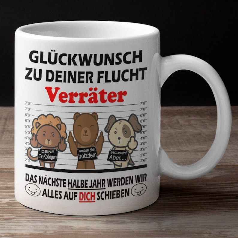 Kollege Abschiedsgeschenk | Glückwunsch zu Deiner Flucht | zum Abschied ...