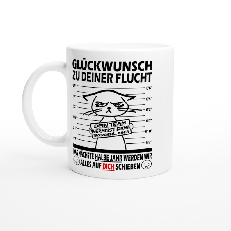 Abschiedsgeschenk Kollegen Glückwunsch zu Deiner Flucht Jobwechsel ...