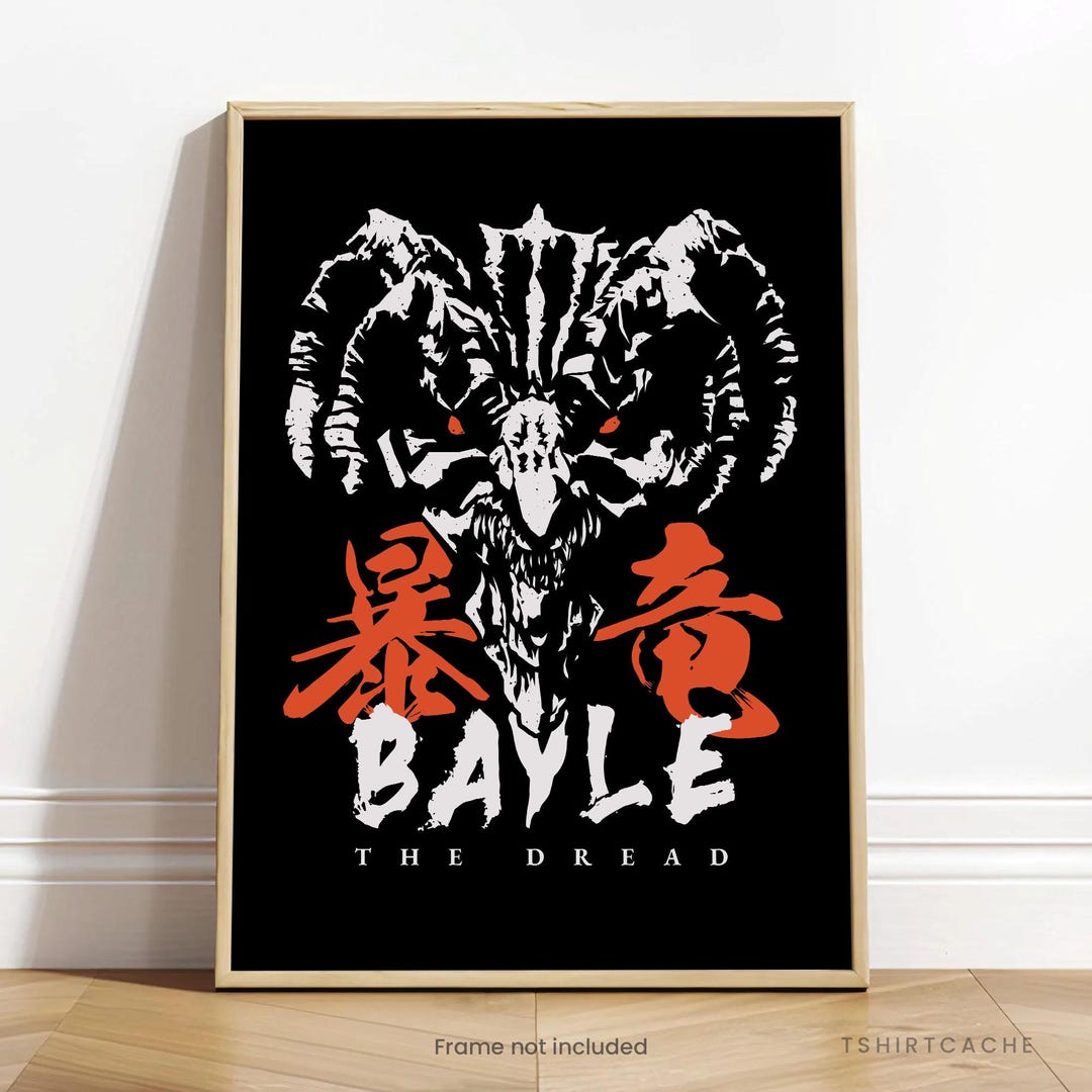 Elden Ring Wall Art,eldenring Curse You Bayle the Dread Merch,man Cave ...