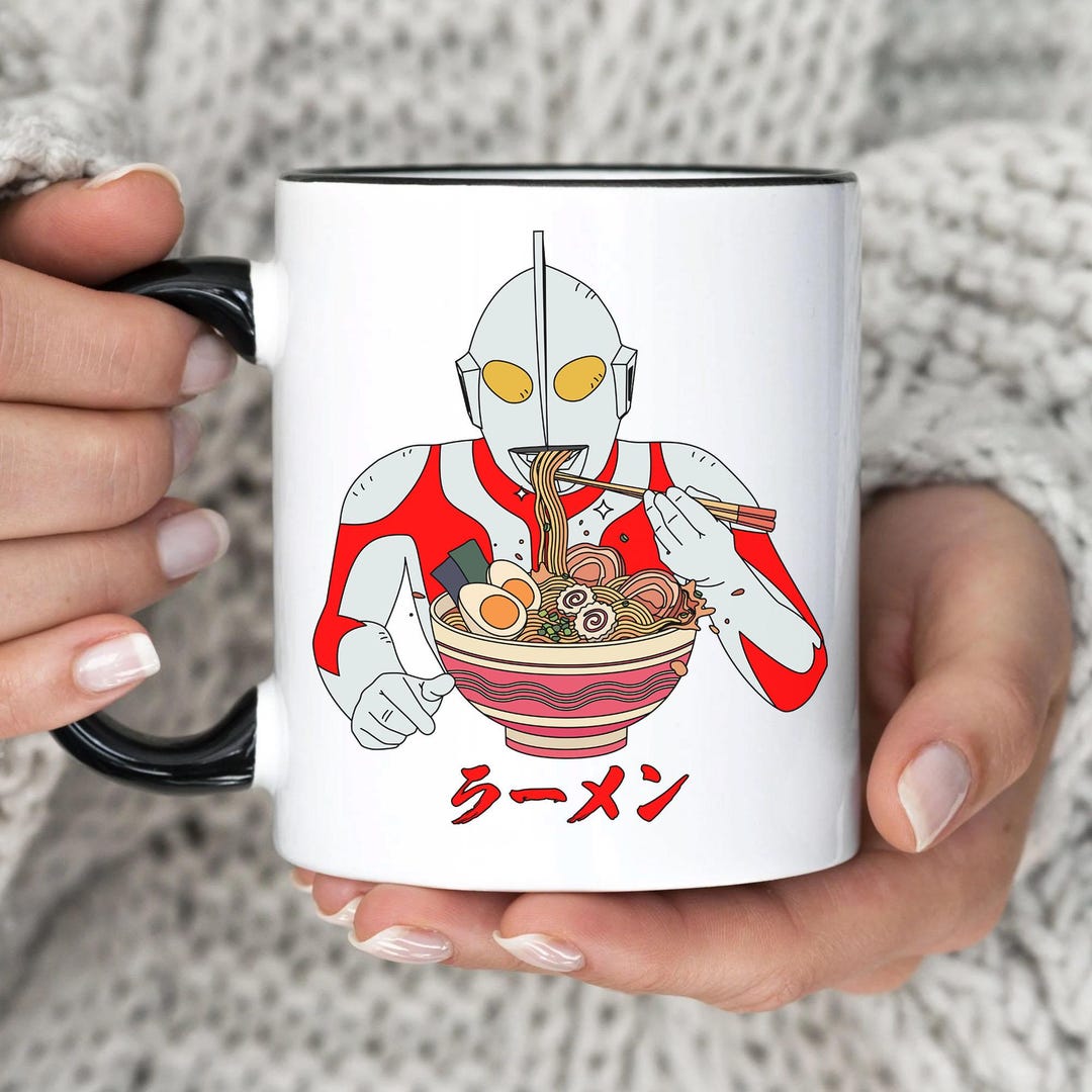 Ultraman Ramen Coffee Mug, OG Ultra Man Ceramic Cup, Retro 80s ...