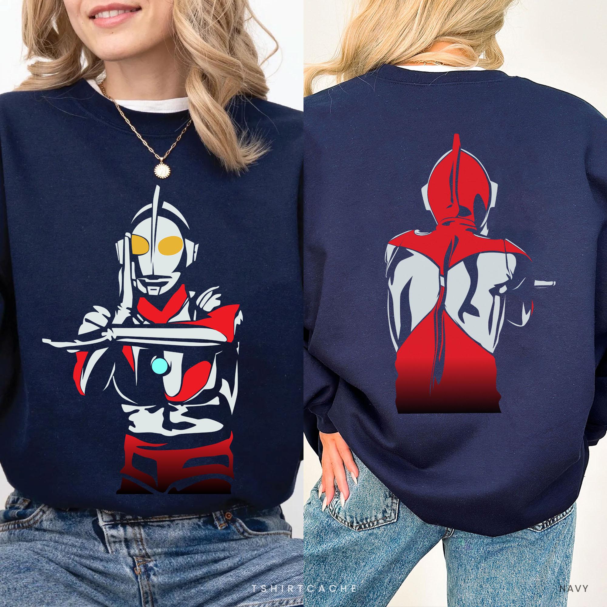 Ultraman Shirt, Front and Back Otaku Sweater, Retro 80s Nostalgia TV ...