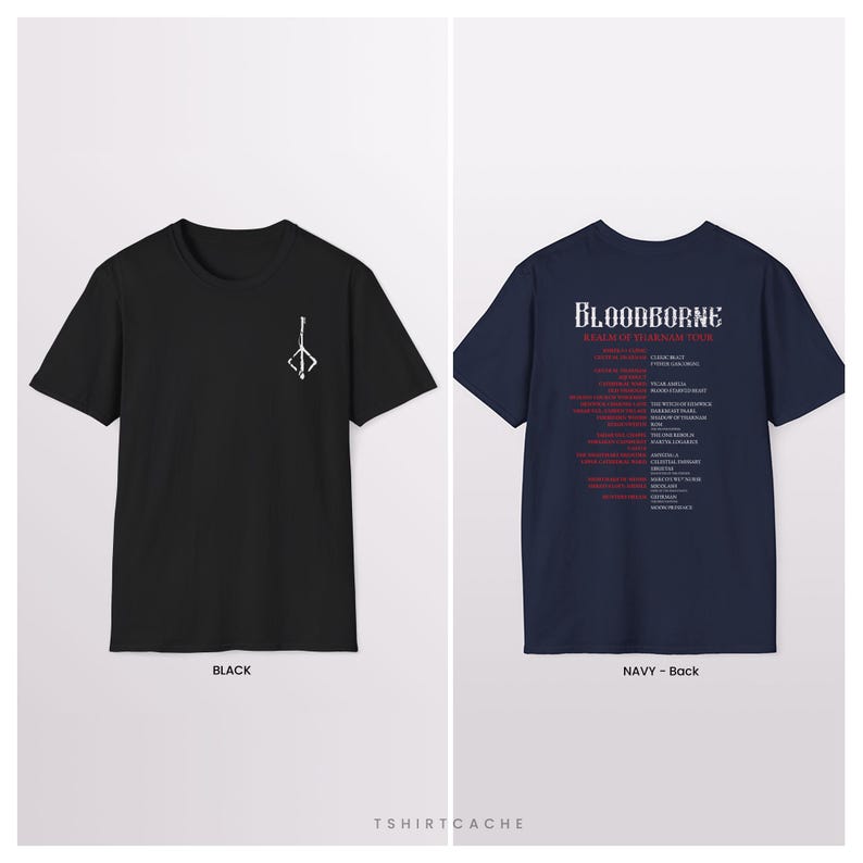 Bloodborne Yharnam Tour Tshirt, Front and Back Print Sweatshirt ...