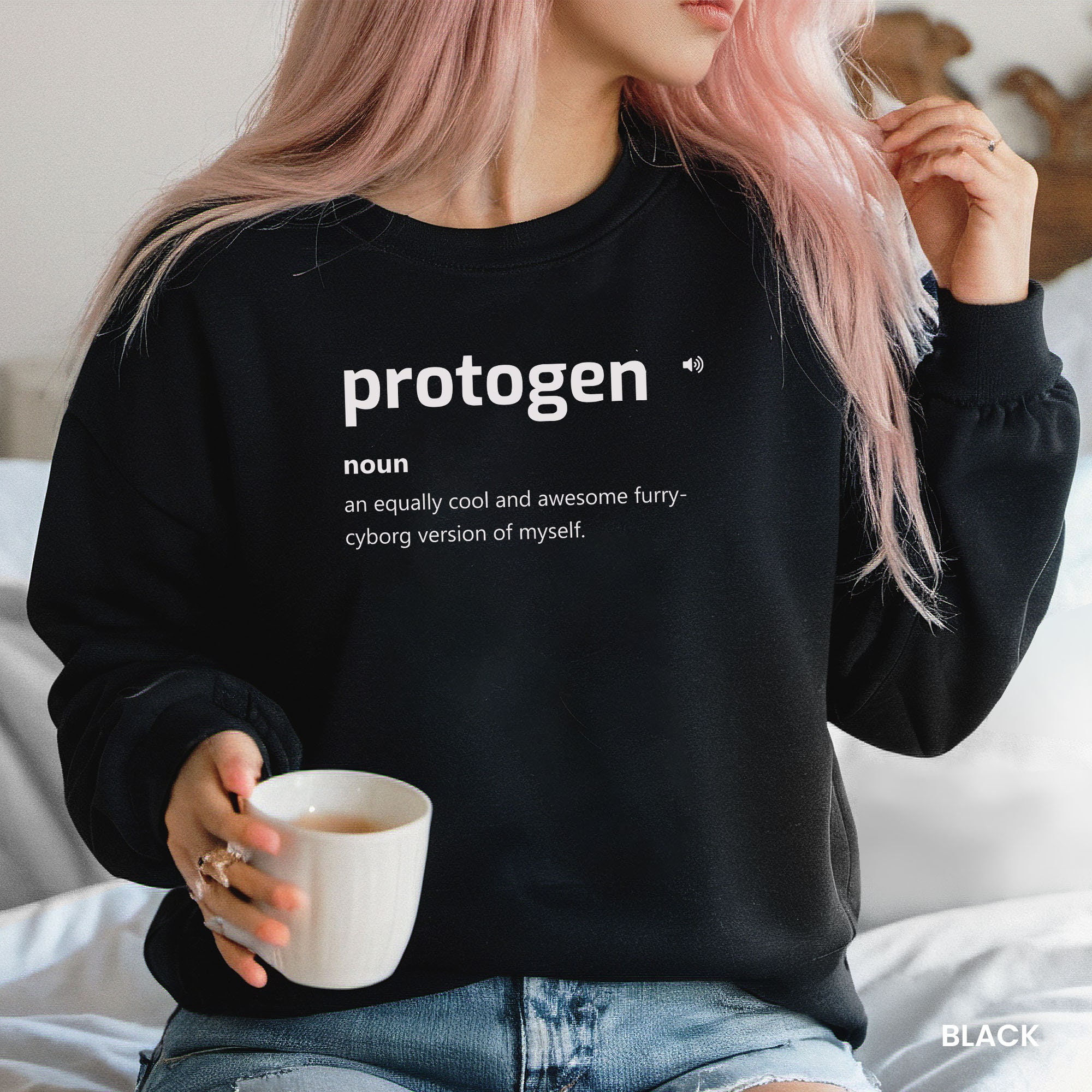 Protogen Meme Definition Shirt, Anthropomorphic Fursona Tshirt Gift for ...